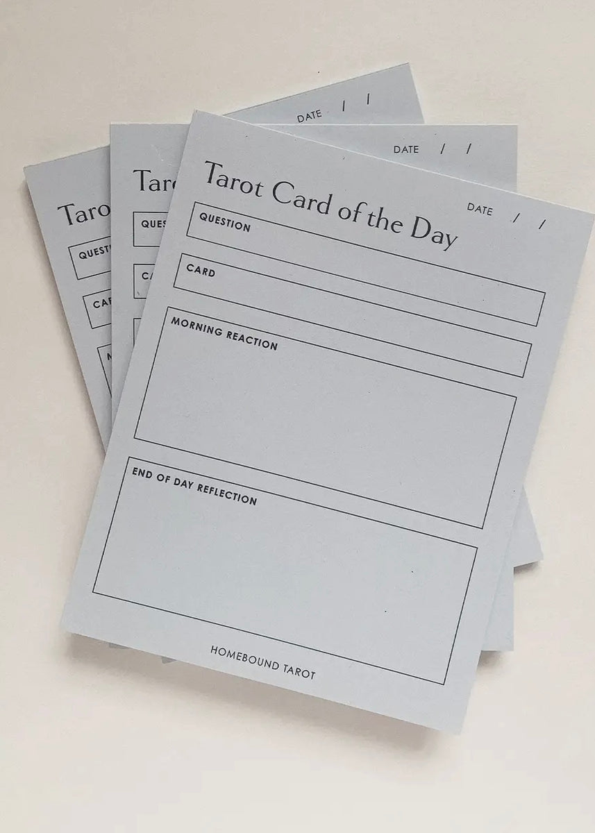Daily Tarot Reading Pad | Morning To Evening Reflection – Red Ribbon