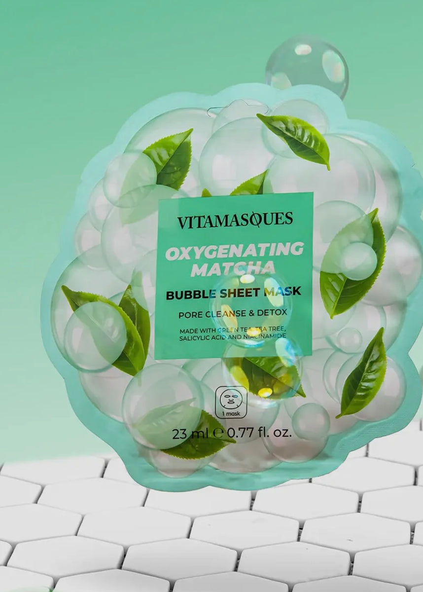 Matcha Oxygenated Bubble Green Face Mask – Red Ribbon