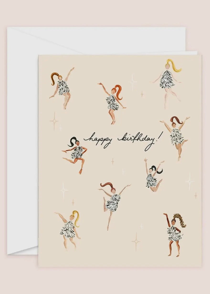 Birthday Disco Girls Card – Red Ribbon
