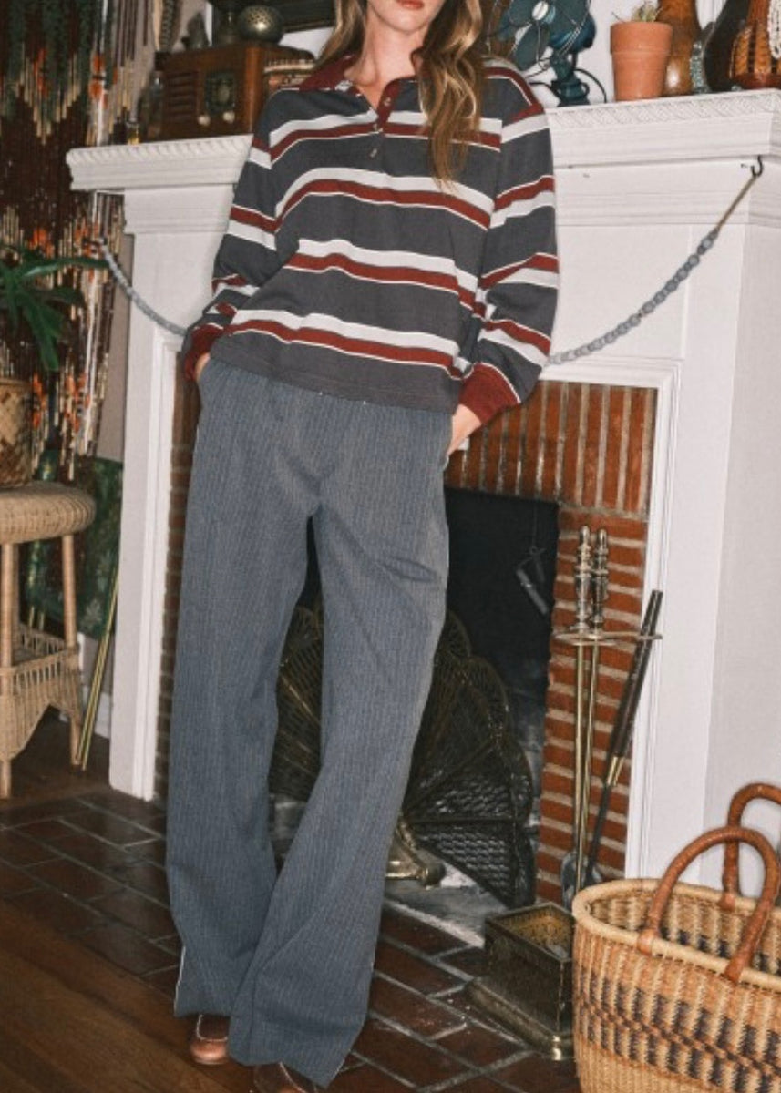 Jerri Stripe Polo – Red Ribbon