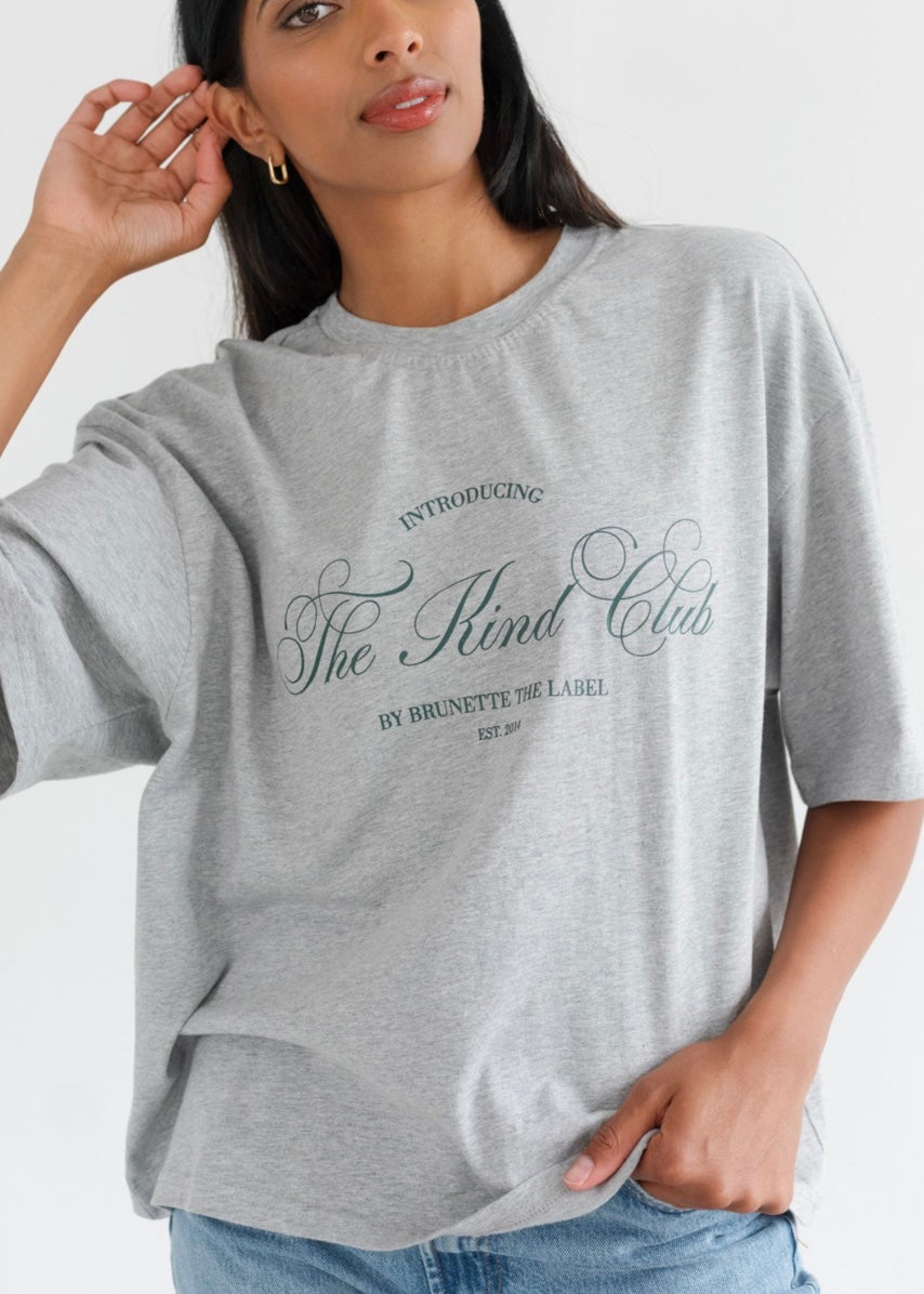 Kind Club Melange Boxy Tee – Red Ribbon